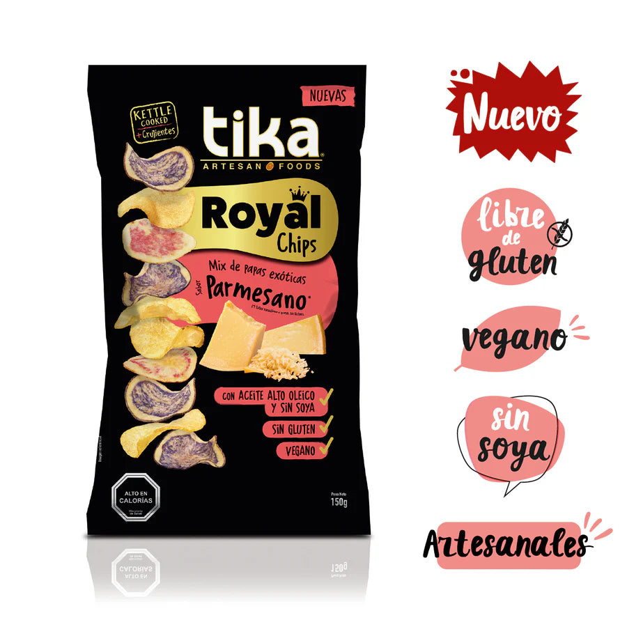 Mix de Papas exóticas Sabor Parmesano Vegano Tika 150g - Rincón Nativo